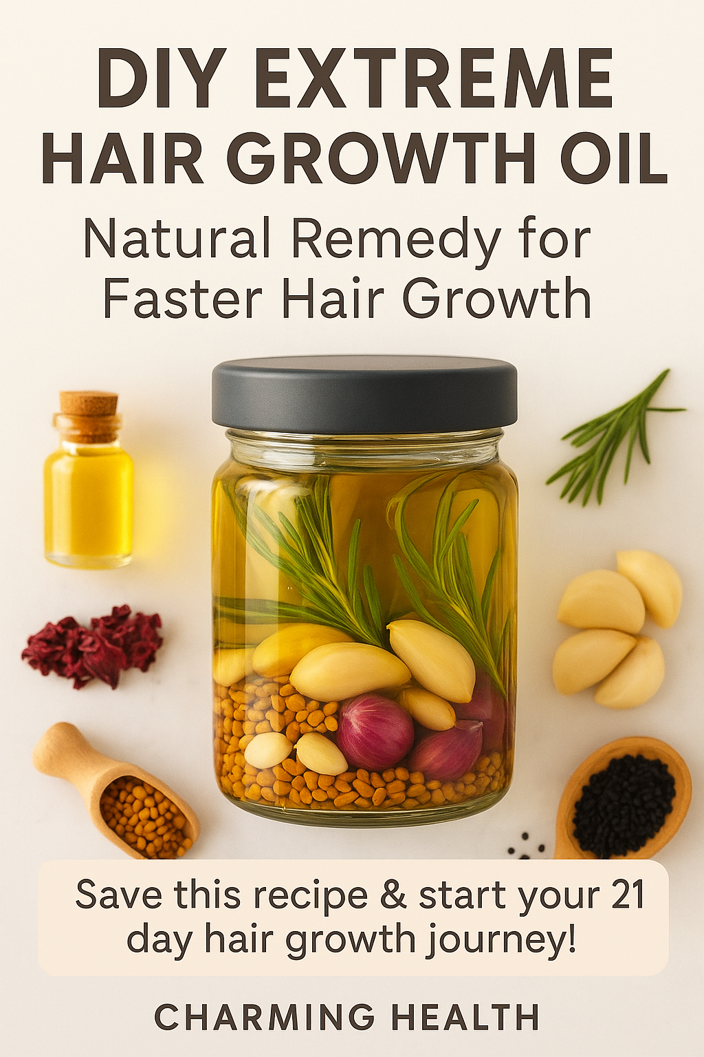 Extreme Hair Growth Oil Recipe | DIY Natural Remedy For Thicker, Longer ...